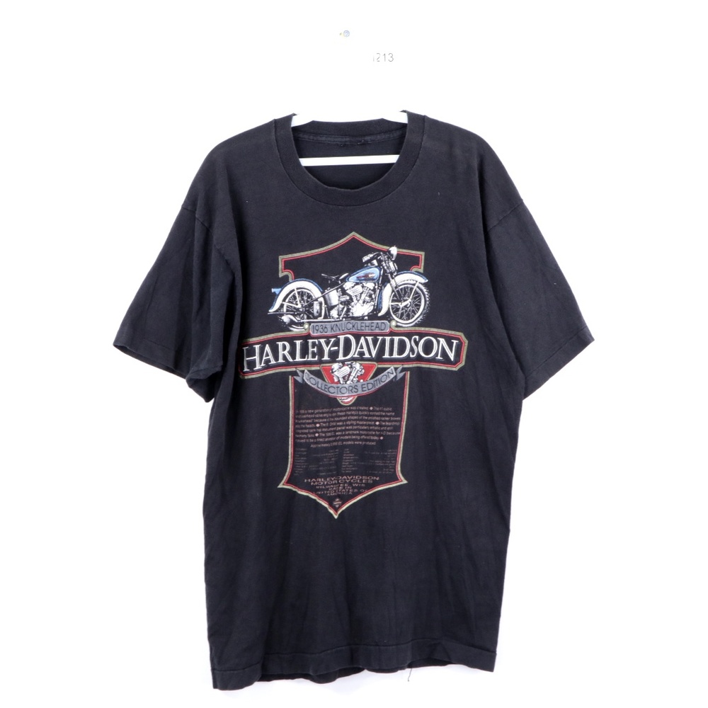 90s Harley Davidson Mens Large Knucklehead T Shirt - Gem